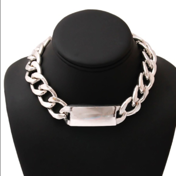 Jewelry | Celeb Status Silver Id Necklace Nwt | Poshmark